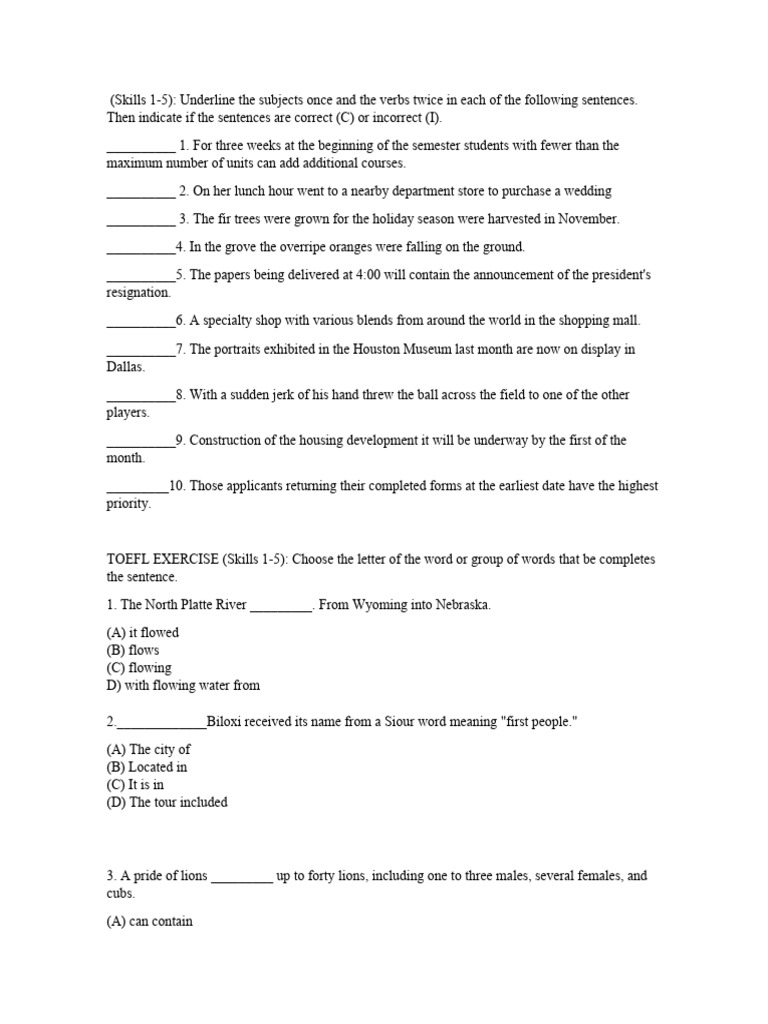 Skills 1-5 Grammar | PDF | Linguistics