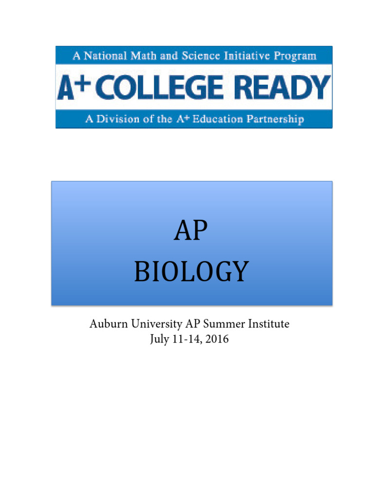 AP Biology Class Notes | PDF | Ion | Cell (Biology)