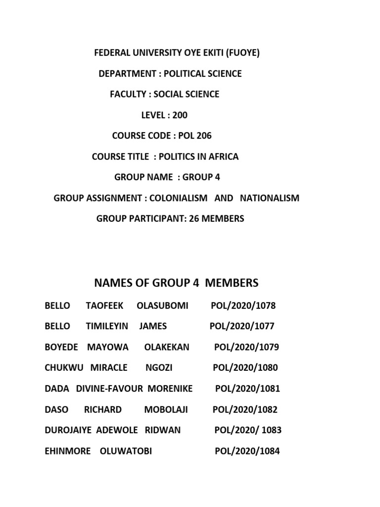 Colonialism and Nationalism | PDF | Nationalism | Nigeria