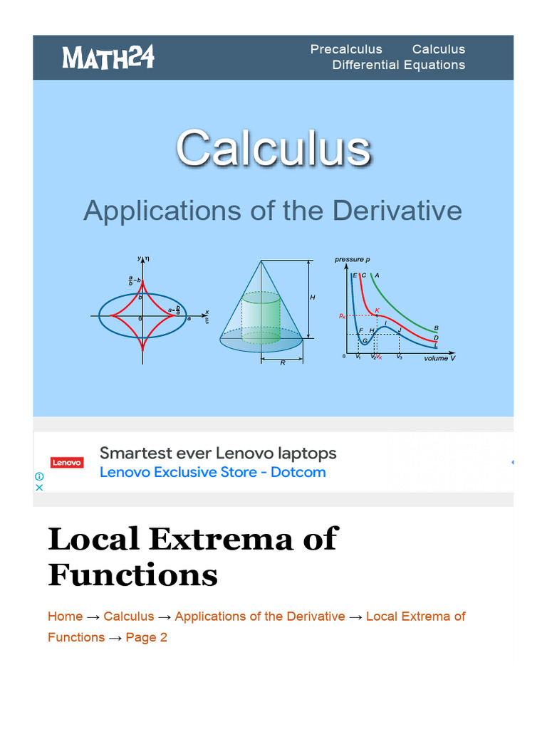 Local Extrema of Functions - Page 2 | PDF | Function (Mathematics ...
