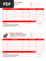 Contoh Template Nota Toko Komputer Percentakan Word 3 2 | PDF