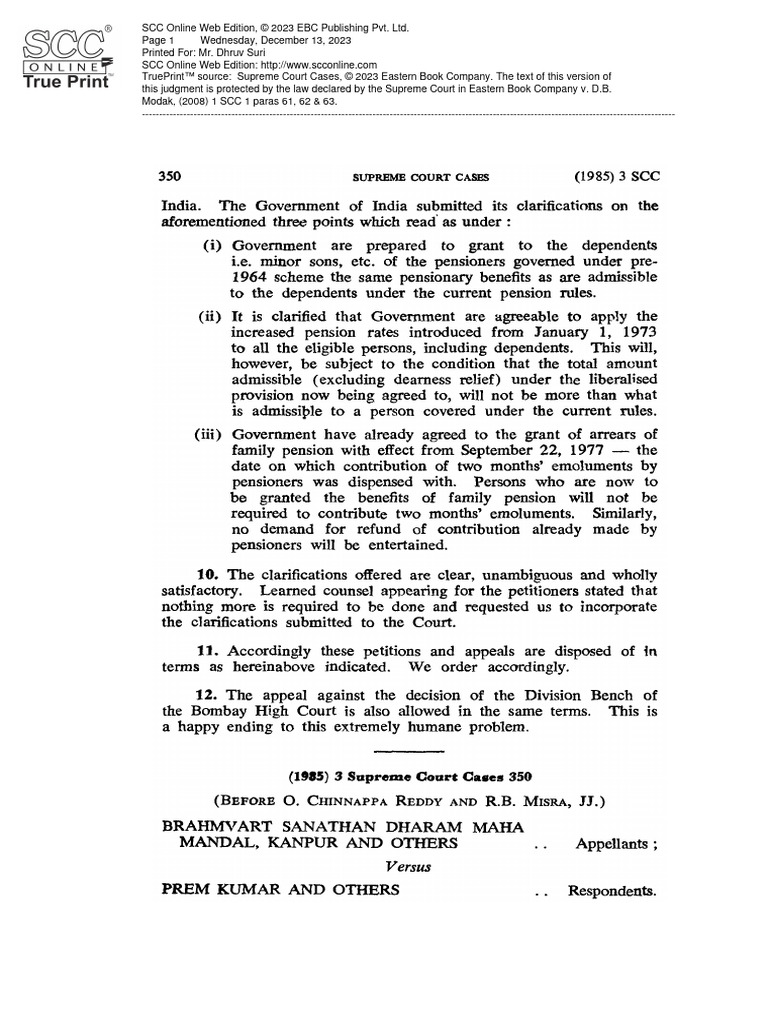 TP 1985 3 SCC 350 360 Dsuri Psalegalcom 20231213 200632 1 11 | PDF | Justice | Crime & Violence