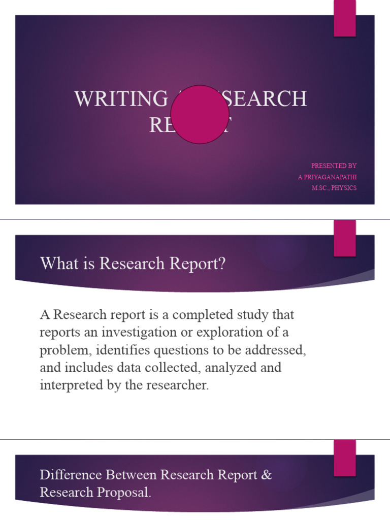 Writing A Research Report | PDF | Statistics | Inquiry