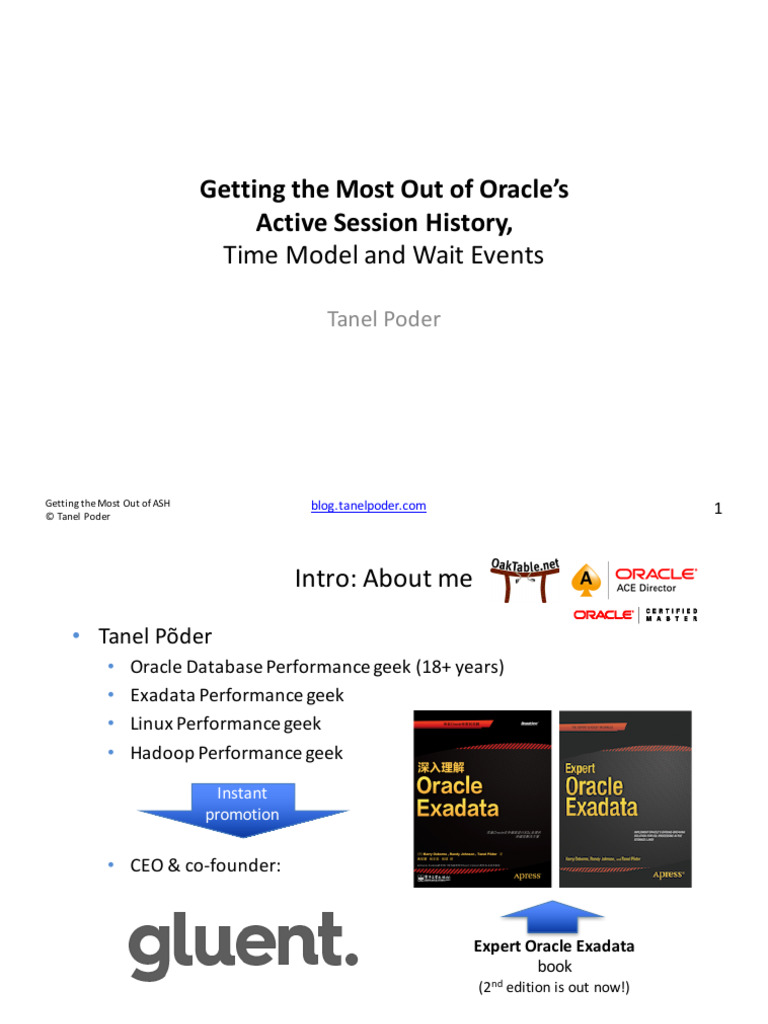 Tanel Poder Active Session History Seminar | PDF | Databases | Pl/Sql