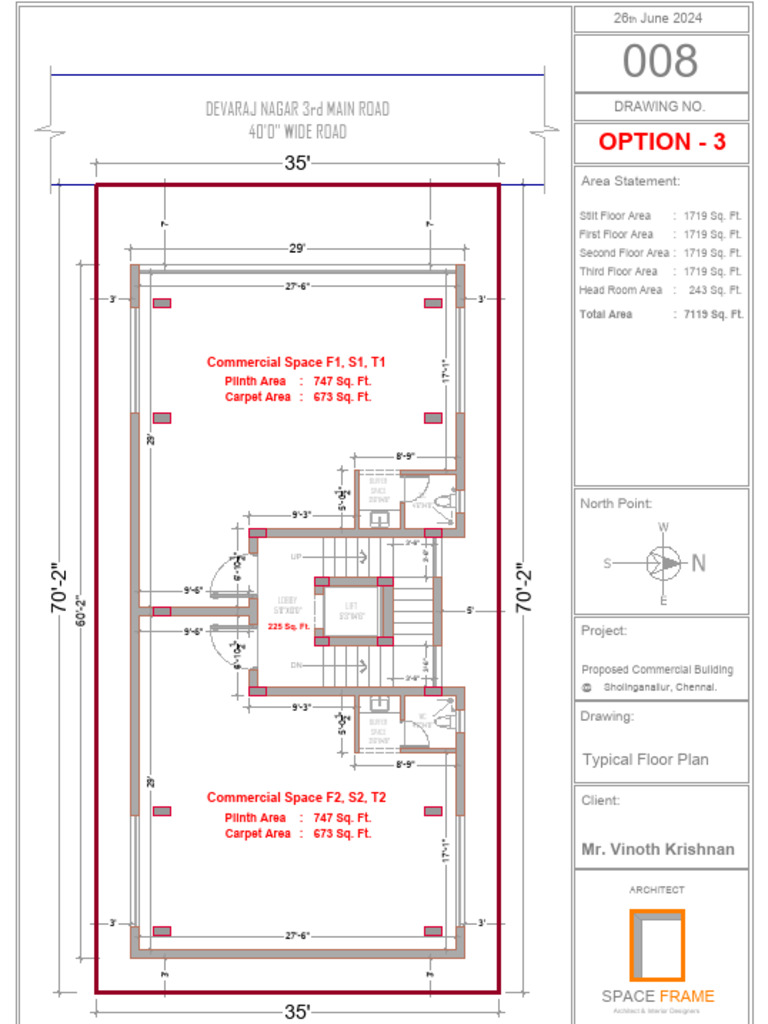 Typical Floor Plan, Option - 3 | Download Free PDF | Architectural Design | Architecture