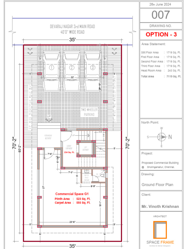 Ground Floor Plan, Option - 3 | PDF | Local Government Areas Of ...