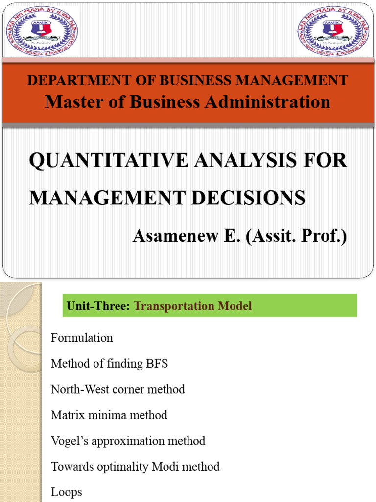 Quantitative Chapter 3 | PDF | Mathematical Optimization | Linear ...