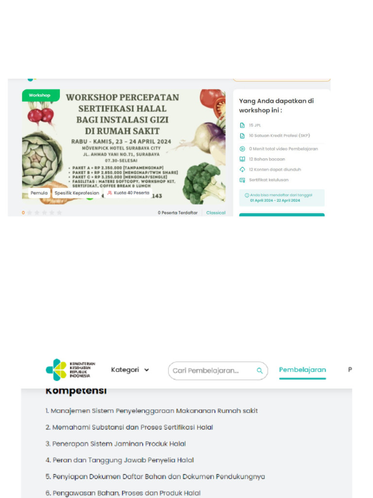 Brosur Workshop Sertifikasi Halal Surabaya | PDF