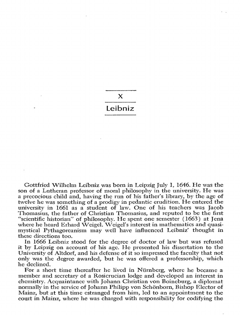 Leibniz | PDF | Gottfried Wilhelm Leibniz | Teaching Mathematics