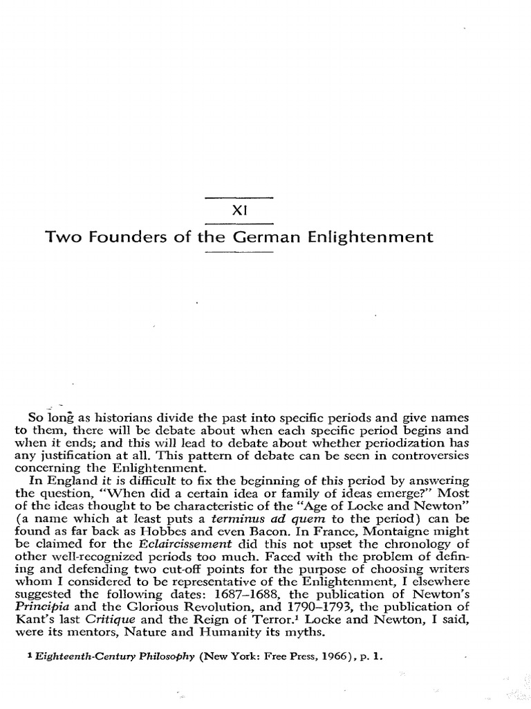Two Founders of The German Enlightenment | PDF | Age Of Enlightenment ...