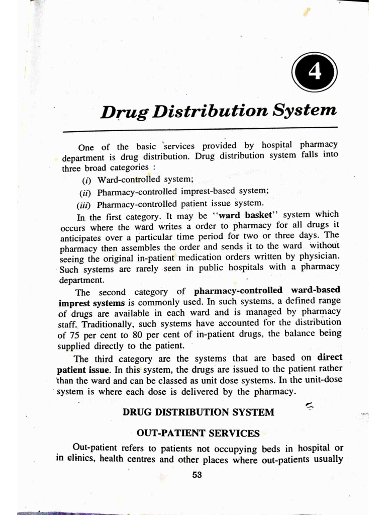 Drug Distribution Systems | PDF