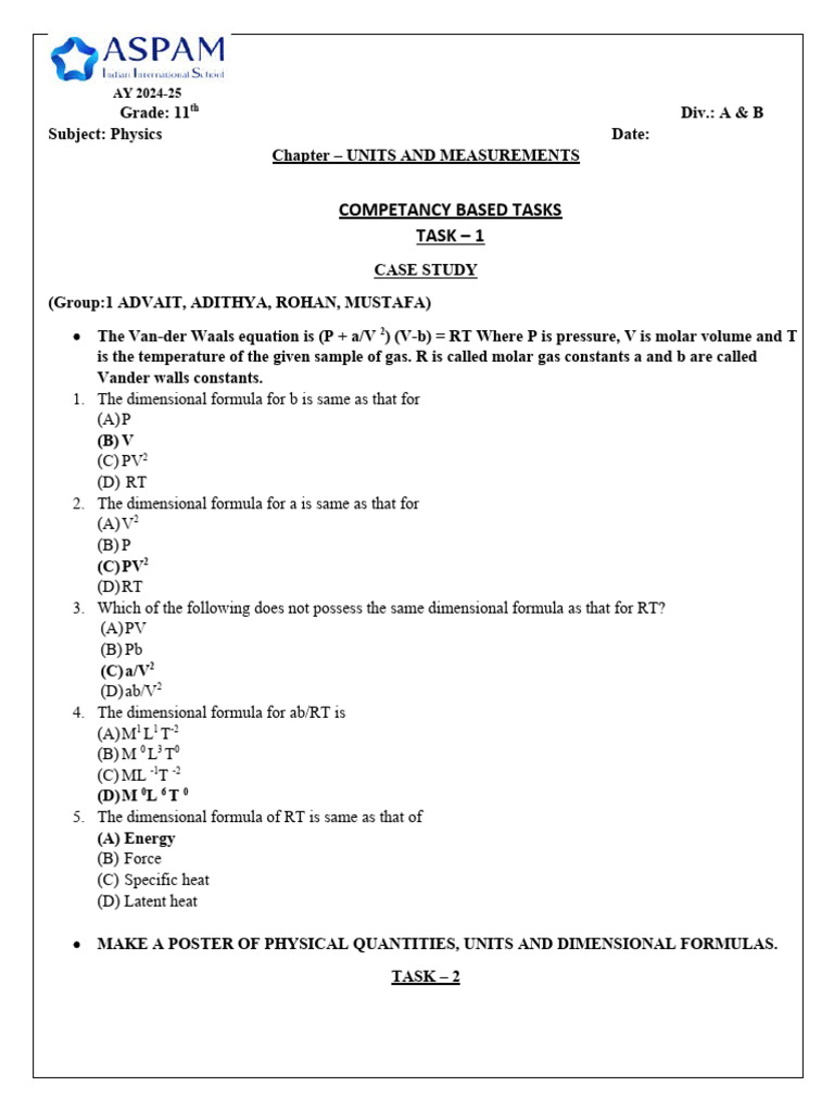 COMPETANCY BASED QUESTIONS - Answer Key | PDF | Mathematical Analysis ...