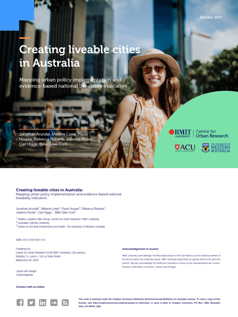 Creating Liveable Cities in Australia | PDF | Melbourne | Quality Of Life