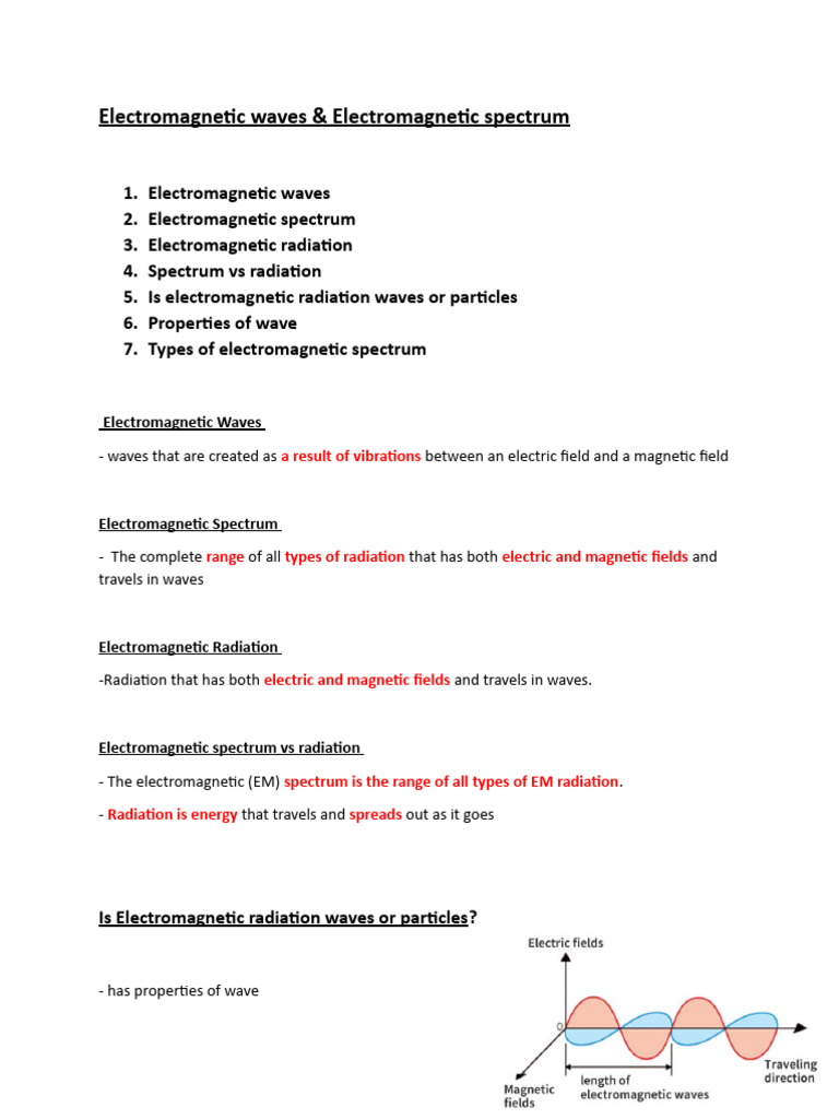 Electromagnetic Spectrum Pdf Electromagnetic Radiation