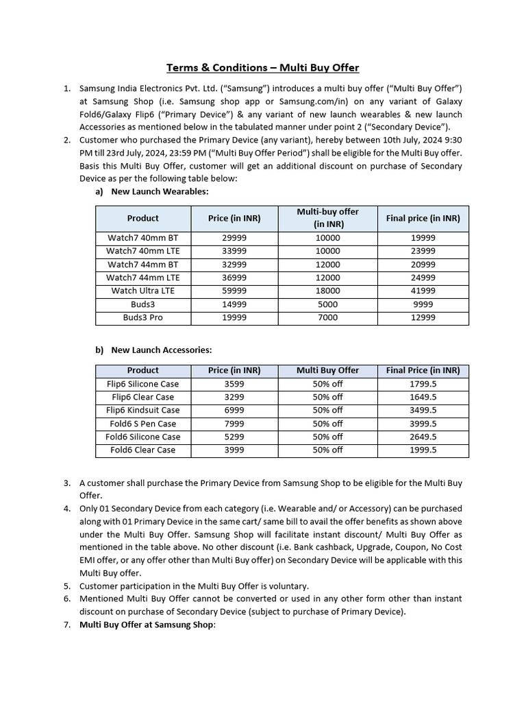 Multibuy Offer 23jul24 | PDF