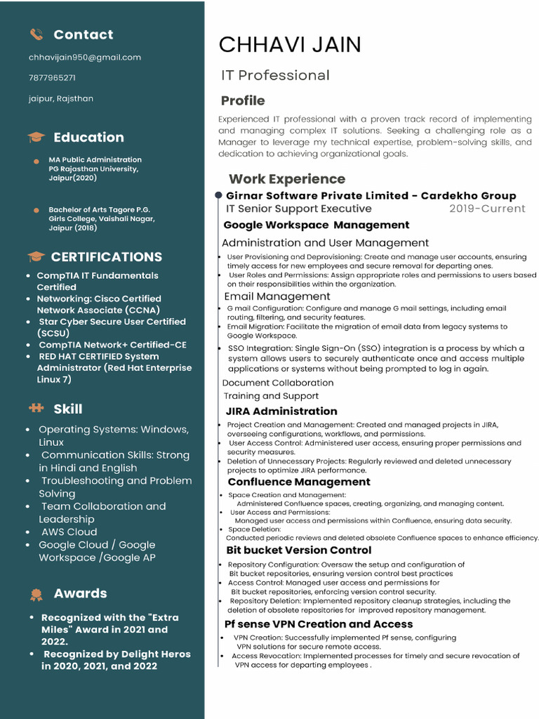 Chhavi Jain CV | PDF