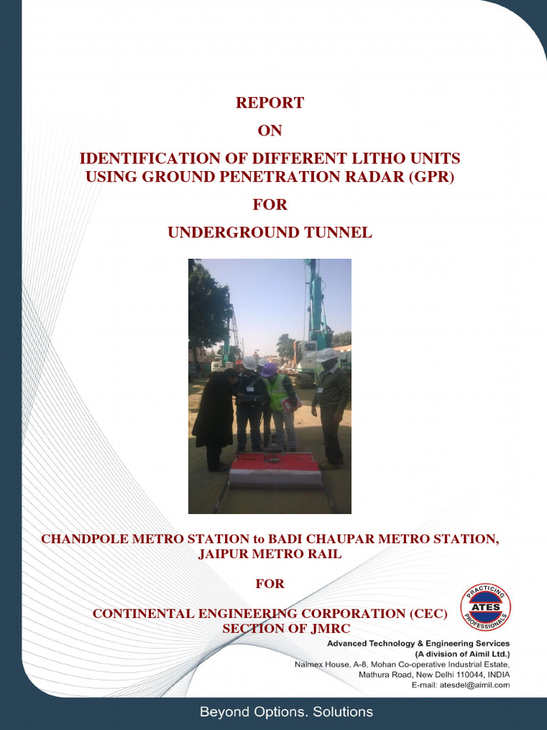 GPR Survey Report: Chandpole to Badi Chaupar | PDF | Electromagnetic ...