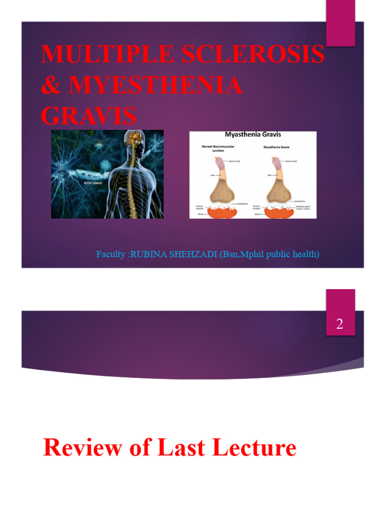 Lec 2 AHN II | PDF | Multiple Sclerosis | Acetylcholine