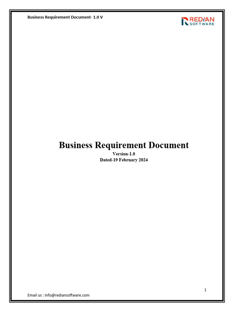 Business Requirement Document | PDF | Risk | Computer Security