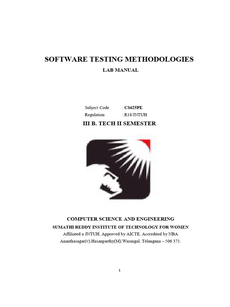 STM Lab Manual-2021-22 | PDF | Software Testing | Databases