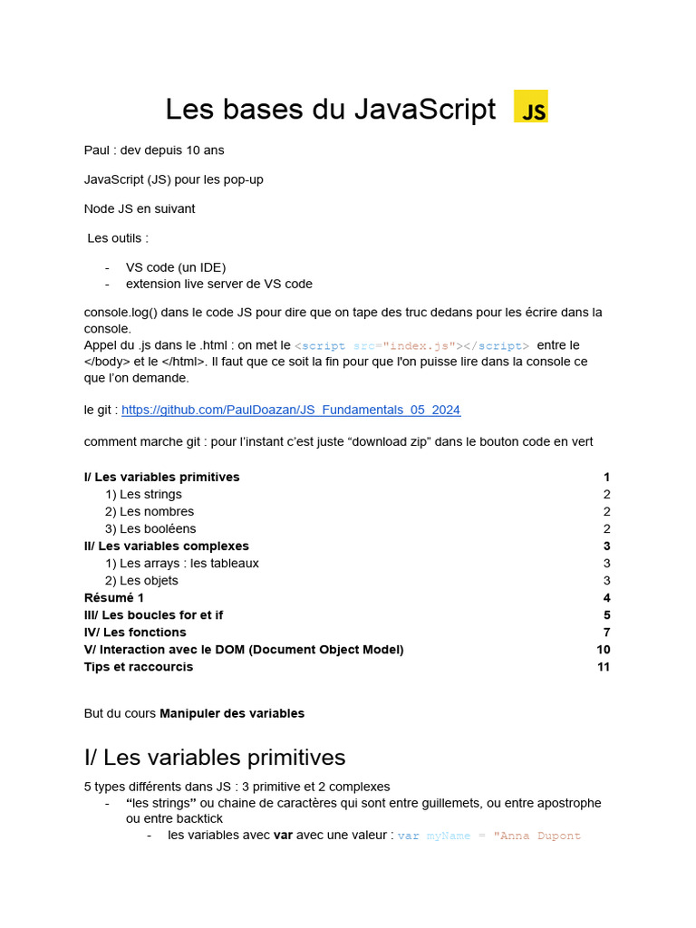 Immersion La Piscine JS-1 | PDF | JavaScript | Génie logiciel