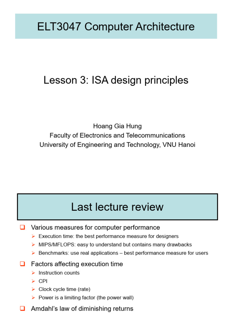 Computer_Architecture_ISA | PDF | Computer Architecture | Central Processing Unit
