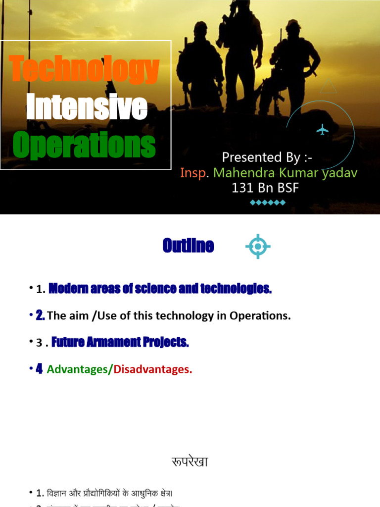Technology Intensive Operations | PDF | Military Science | Military