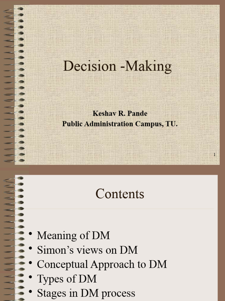 Decision Making 2 | PDF | Decision Making | Policy