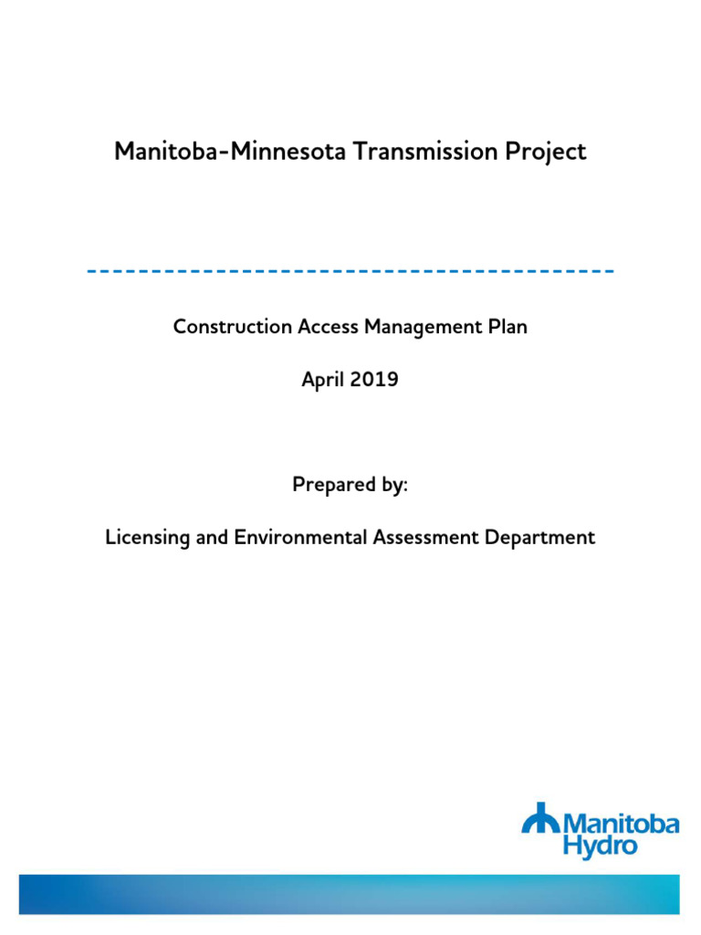 Epp Construction Access Management Plan | PDF | Trail | Road