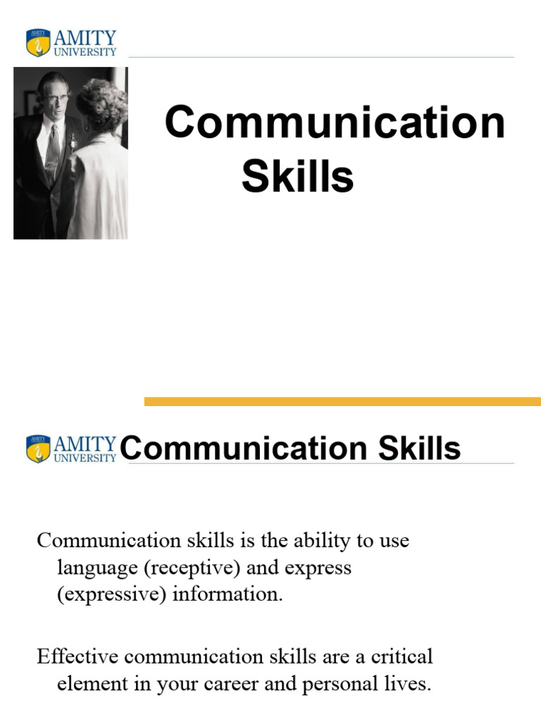 Lec 22 - Communication Skills & Improving Communication | PDF | Communication | Nonverbal ...