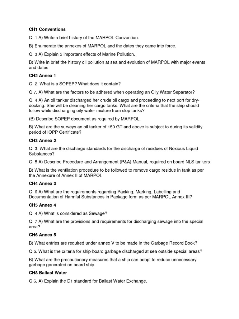 marpol imp q | Download Free PDF | Ships | Oil Tanker