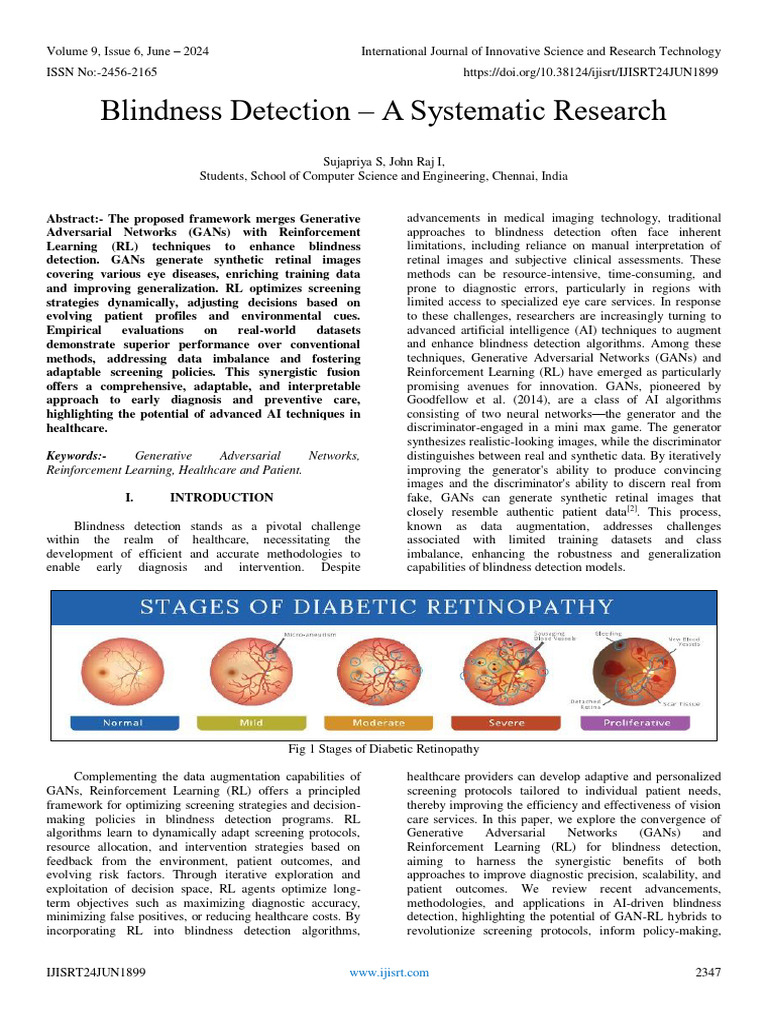 Blindness Detection - A Systematic Research | PDF | Deep Learning ...