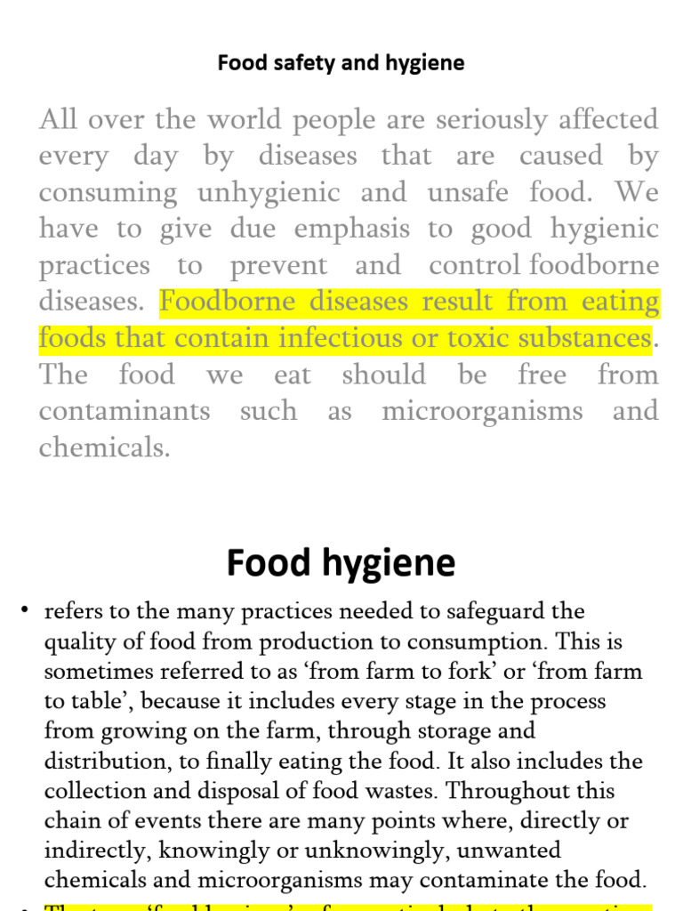 Food Safety and Hygiene | PDF | Food Safety | Foods