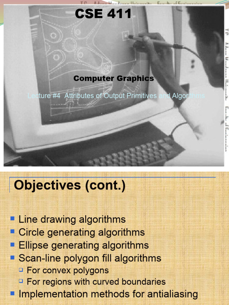 CG Unit-1 (Output Primitives) | PDF | Ellipse | Convex Set