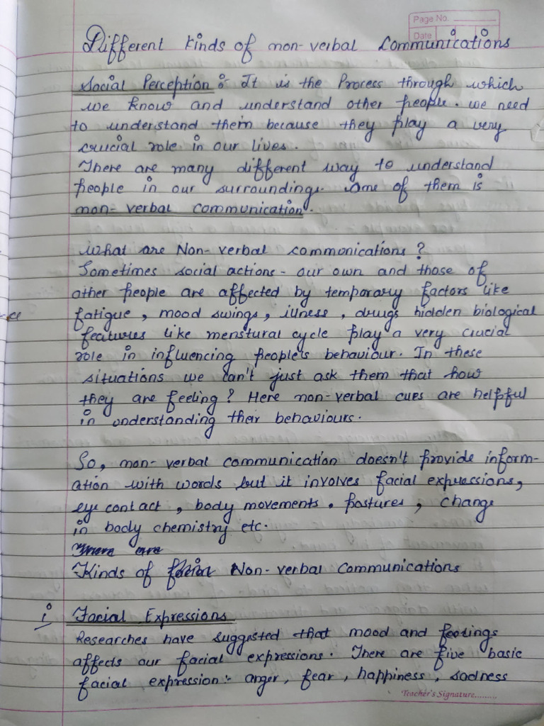 Non Verbal Communication Pdf Human Communication Nonverbal