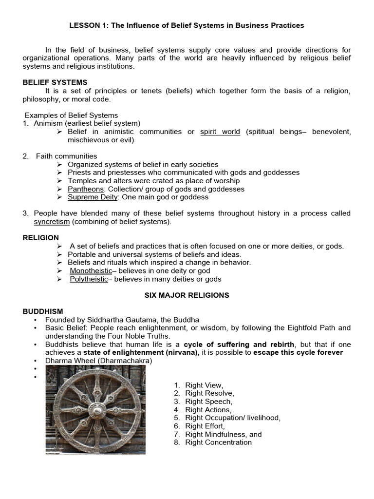 Belief-Systems Notes | PDF | Deities | Noble Eightfold Path