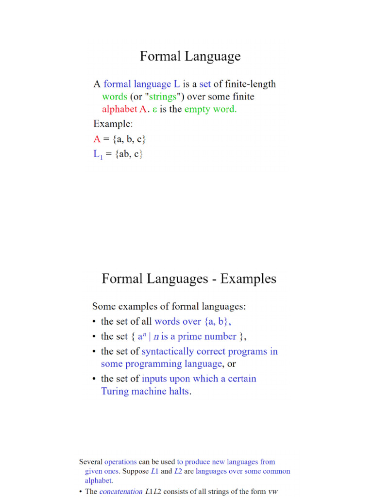Unit 3.1 Formal Lamguage and Grammer | PDF