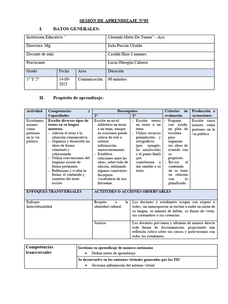 Comu 11.09.23 | PDF | Evaluación | Aprendizaje