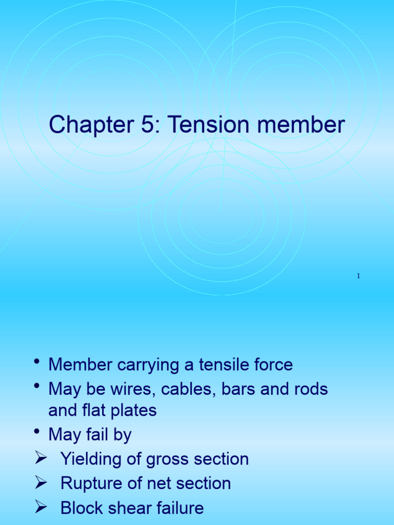 11 Tension Member | PDF