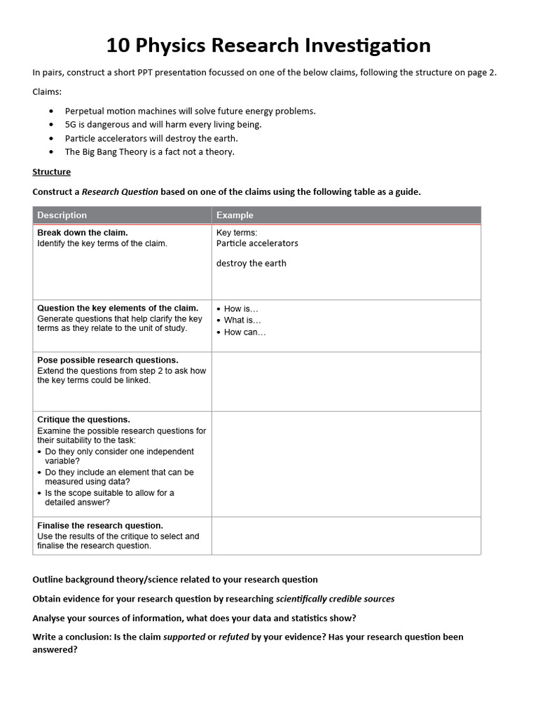 Year 10 Project | PDF | Elementary Particle | Particle Physics