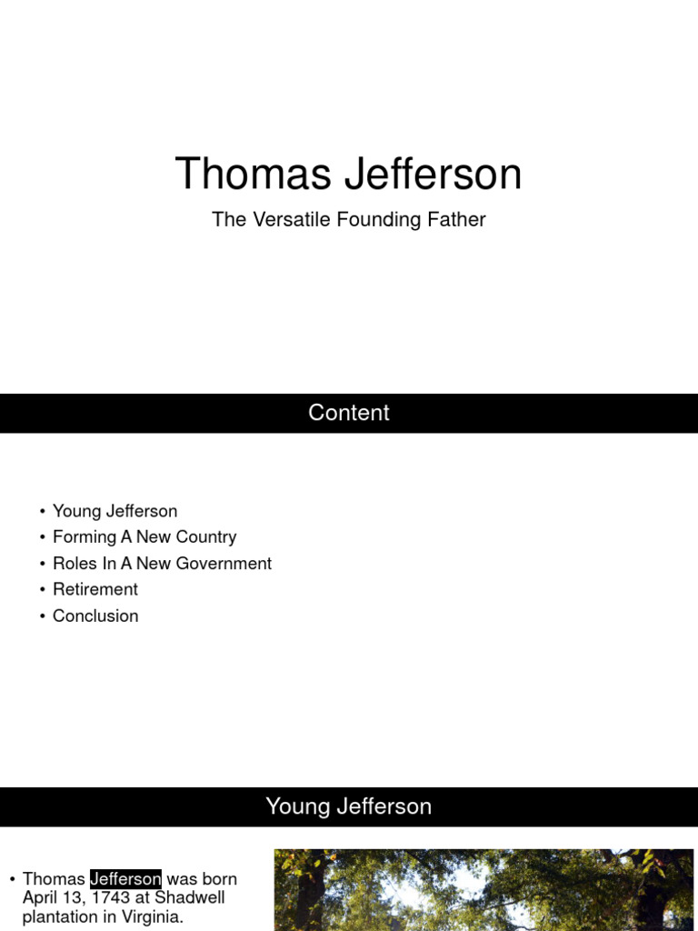 Thomas Jefferson Presentation | Download Free PDF | Thomas Jefferson ...