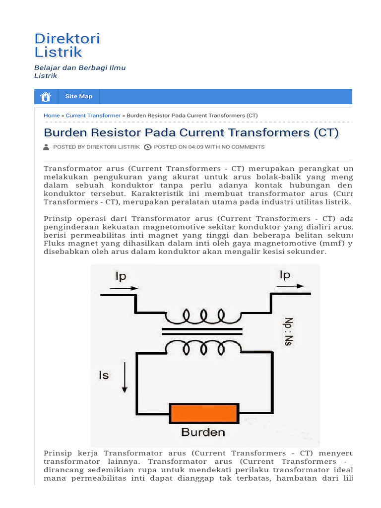 Burden Resistor Pada Current - HTML | PDF