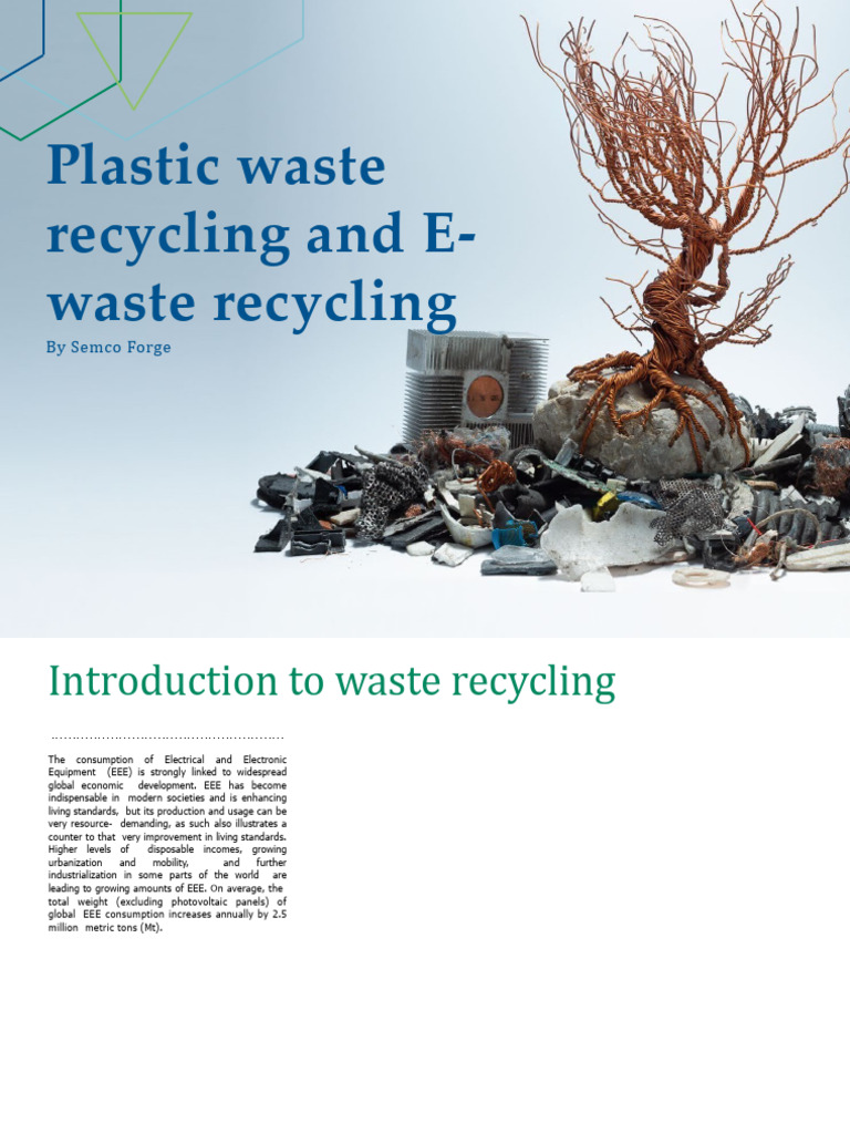 Plastic Waste and e Waste Recyling | PDF | Recycling | Waste