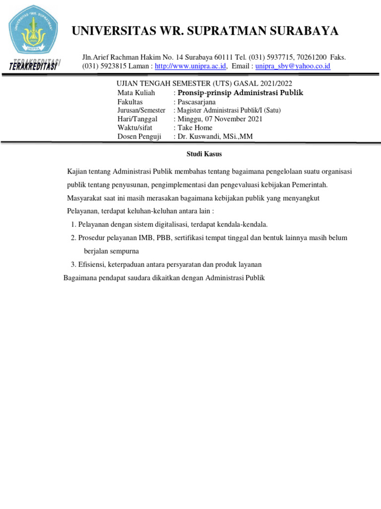 Soal UTS MAP-1 | PDF | Karier & Perkembangan