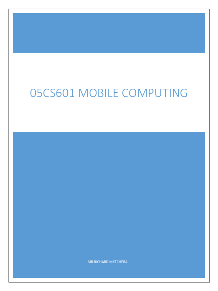 Mobile Computing 1 | PDF | Cellular Network | Channel Access Method