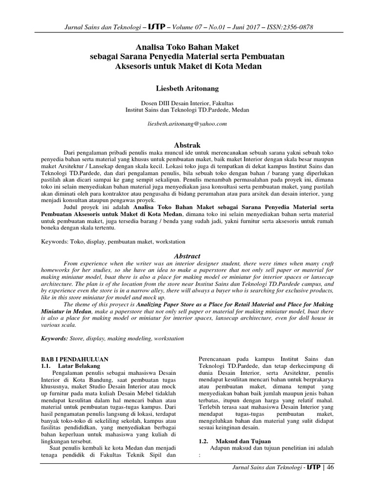 Analisa Toko Bahan Maket Sebagai Sarana | PDF