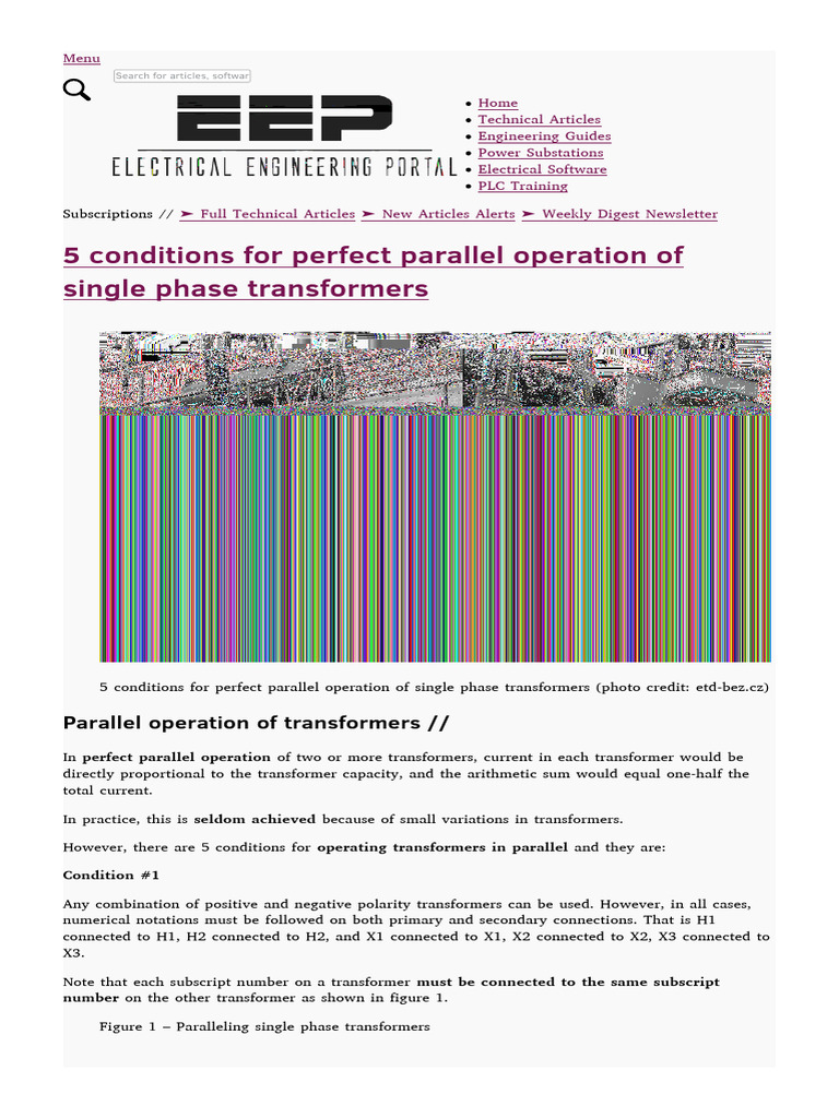 5 Conditions For Perfect Parallel Operation of Single Phase Transformers | PDF | Transformer ...