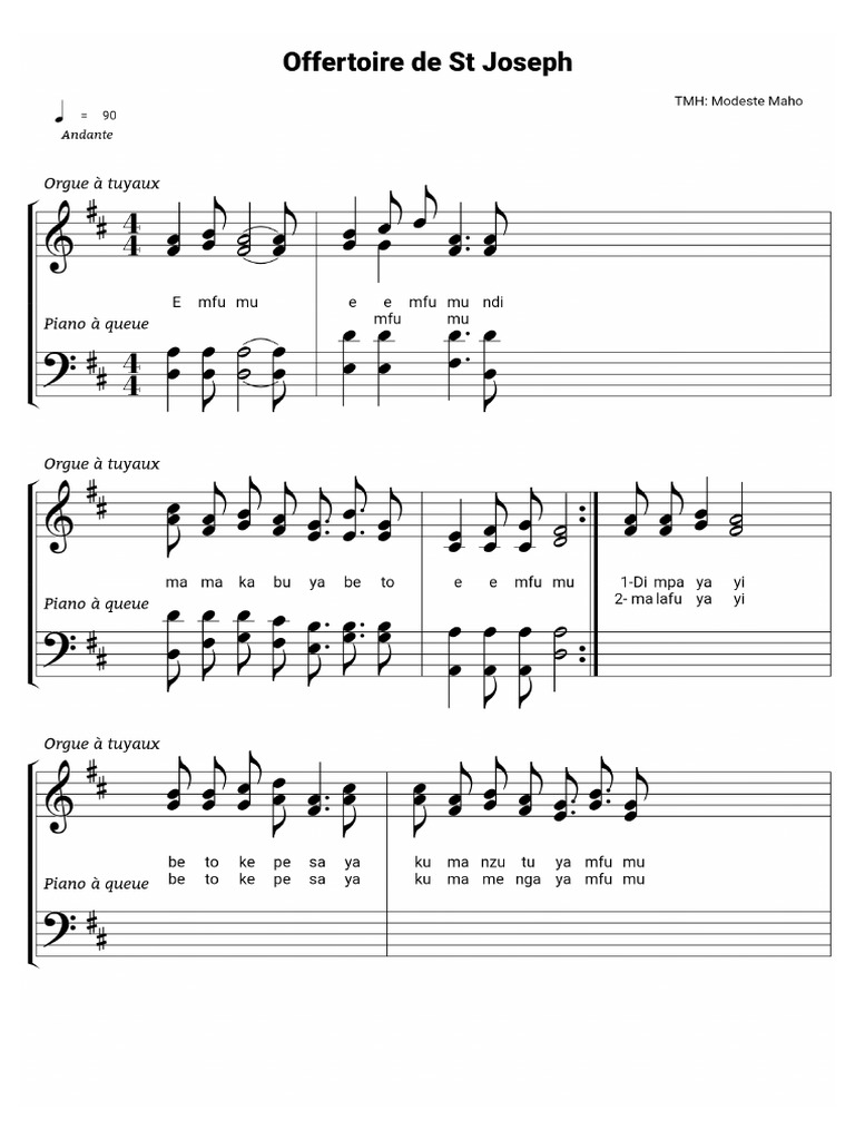 Offertoire de ST Joseph | PDF