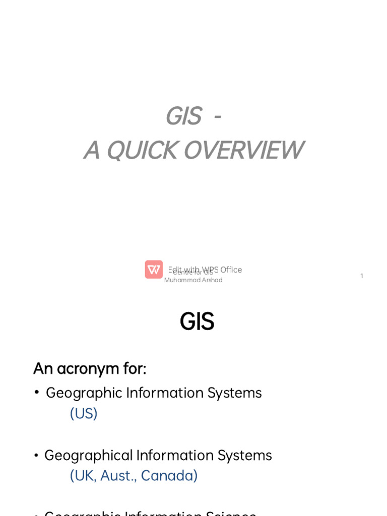 01-GIS - A Brief Overview | PDF | Geographic Information System | Esri