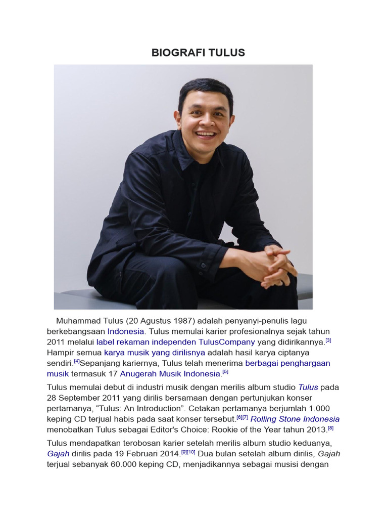 Biografi Tulus | PDF